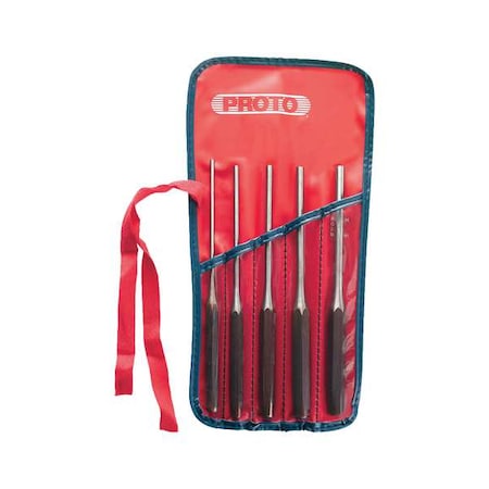 Proto Drive Pin Punch Set, 5 Pieces, S2 Steel J48005L | Zoro