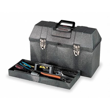 Contico Tool Tuffbox Tool Box, Structural Foam, Gray, 20" W x 9-3/4" D ...