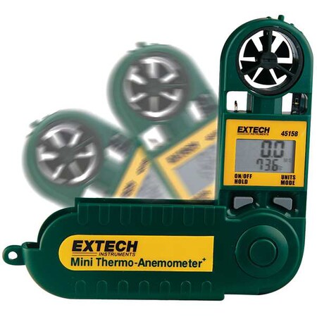 Extech Anemometer with Humidity, 100 to 5500 fpm 45158 | Zoro