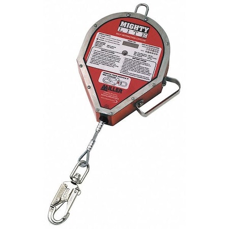 Miller Self-Retracting Lifeline, 100 ft., Red RL100G/100FT | Zoro
