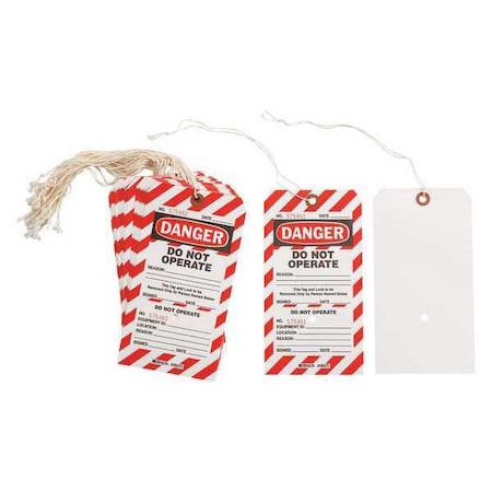 Brady Lockout Tag, 7-1/2 x 4 In, Do Not Opr, PK25 CLT4 | Zoro