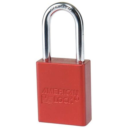 American Lock Lockout Padlock, Keyed Different, Anodized Aluminum, 1 1/ ...