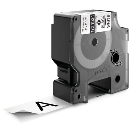 Dymo Label Tape Cartridge, Black/White, Labels/Roll: Continuous 1734524 ...