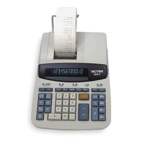 Victor Technology Desktop Calculator, Ribbon, 12 Digits 2640-2 | Zoro