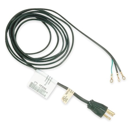 Power First Power Cord, 5-15P, SJT, 8 ft., Blk, 15A, 14/3 1TND2 | Zoro