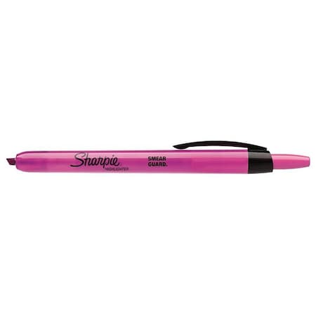 Sharpie Retractable Highlighter, Micro Chisel Tip Pink PK12 28029 | Zoro