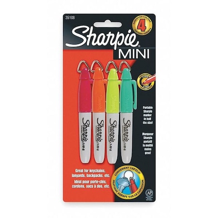 Sharpie Orange, Berry, Lime, Aqua Permanent Marker Set, Fine Tip, 4 PK ...