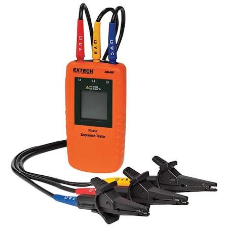 Extech Phase Sequence Tester, 40-600VAC 480400 | Zoro