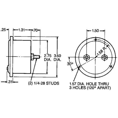 Simpson Electric Analog Panel Meter, Elapsed Time 03580 | Zoro
