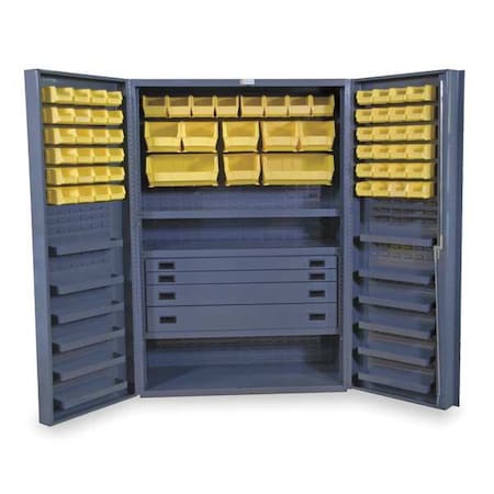 Durham Mfg Extra-Heavy Duty Bin Cabinet, 48 in W, 72 in H, 24" D, 72 ...