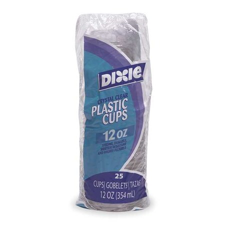 Dixie Disposable Cold Cup 12 oz. Clear, Plastic, Pk500 CP12DX | Zoro