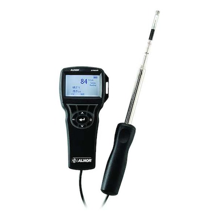 Tsi Alnor Anemometer with Humidity, 0 to 6000 fpm AVM440-A | Zoro
