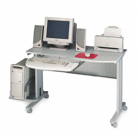 Mayline Mobile Computer Worktable, Gray 8100TDGRYGRY | Zoro
