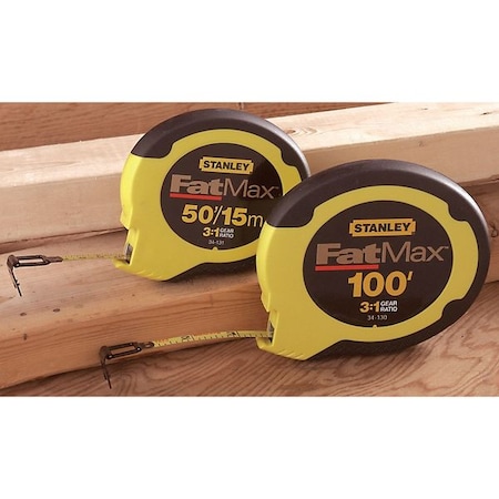 Stanley 100 ft Tape Measure, 3/8 in Blade 34-130 | Zoro