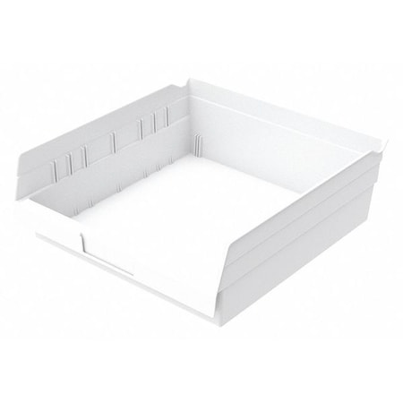 Zoro Select Stack Bin, Industrial Grade Polymer, White 30170WHITEBLANK ...