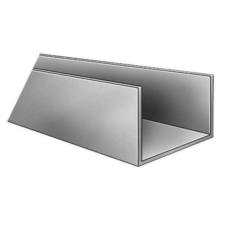 Zoro Select PVC Type 1 PVC U-Channel, 60 in L, Dark Gray 1UNJ3 | Zoro