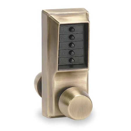 Simplex Push Button Lock, Entry, Antique Brass 1031-05-41 | Zoro