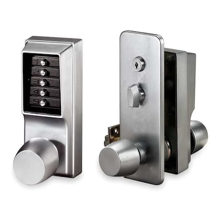 Simplex Push Button Lock, Entry, Satin Chrome 1031-26D-41 | Zoro
