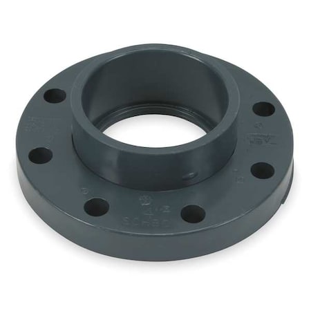 Zoro Select PVC PVC Flange, Socket, 4 in Pipe Size 854-040 | Zoro