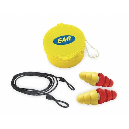 3M E-A-R(TM) ARC Plugs(TM) Rubber Vinyl Ear Plugs, Flanged Shape, Red ...