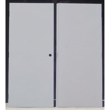 Ceco Flush Double Door, LHR, 80 in H, 72 in W, 1 3/4 in Thick, 16 Gauge ...