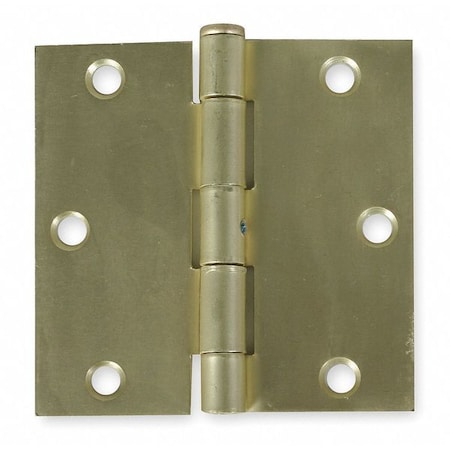 Zoro Select 3-1/2" W x 3-1/2" H Dull Brass Door and Butt Hinge 1WBD3 | Zoro
