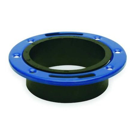 Mueller Industries Adj. Closet Flange w/ Metal Ring 4x3", Size: 4" x 3 ...
