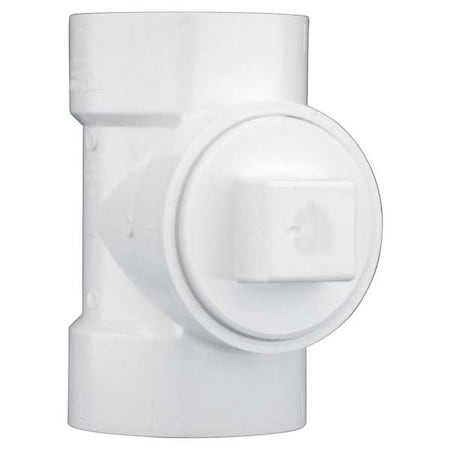 Zoro Select PVC Cleanout Tee with Plug, Hub x Hub x FNPT, 3 in Pipe ...