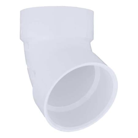 Zoro Select PVC Elbow, 60 Degrees, Hub, 4 in Pipe Size 1WKL1 | Zoro
