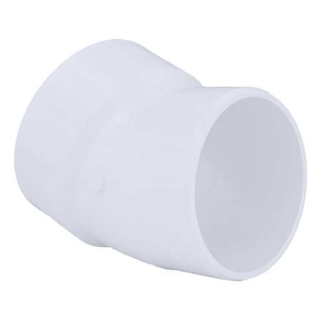 Zoro Select PVC 22-1/2 Degree Elbow, Hub x Spigot, 4 in Pipe Size 1WKL3 ...
