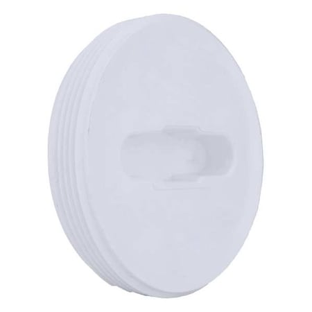 Zoro Select PVC Flush Cleanout Plug, MNPT, 4 in Pipe Size 1WKT1 | Zoro