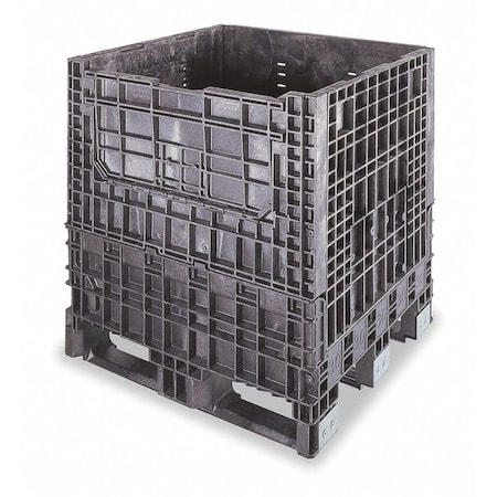 Buckhorn Black Collapsible Bulk Container, High Density Polyethylene ...