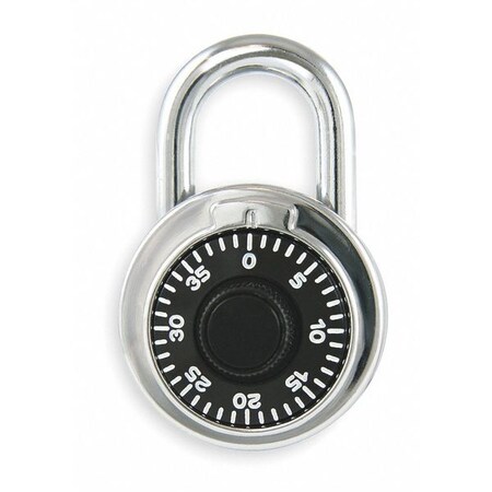 Zoro Select Combination Padlock, Center, Silver 1XRW4 | Zoro