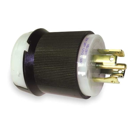 Hubbell HBL2811 30A Twist-Lock Plug 4P 5W 120/208VAC L21-30P BK/WT ...