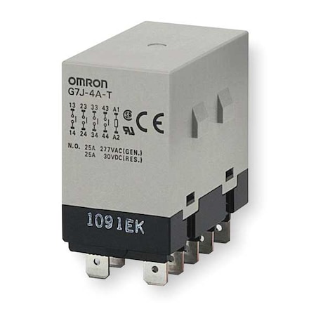 Omron W-Bracket, Enclosed Power Relay, Square, 25 A, 10 Pins, Quick ...