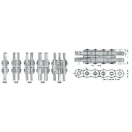 Tsubaki Leaf Chain, Riveted, BL6 ANSI, 50 ft. BL634 | Zoro