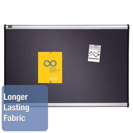 Quartet Fabric Bulletin Board 24"H x 36"W B443A | Zoro