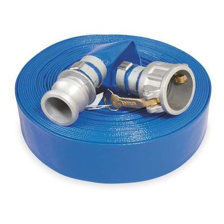 Spiraflex Blue 2" ID x 50 ft. PVC Water Discharge Hose BL, Includes ...