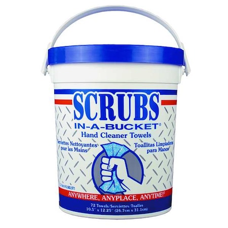 Scrubs Hand Cleaning Towels, 10 in x 12 in, Scrubs-in-a-Bucket, 72 ...