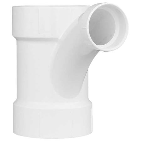 Zoro Select PVC Wye and 45 Degrees Elbow, Hub, 4 in x 4 in x 2 in Pipe ...