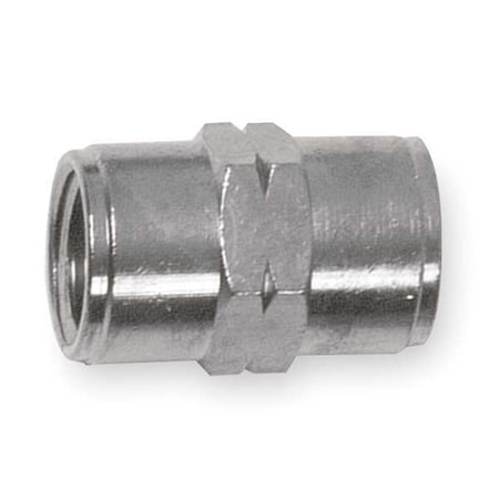 Aignep Usa Nickel Plated Brass Female Coupling, FNPT x FNPT, 1/4" Pipe ...