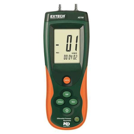 Extech Handheld Manometer, 0 to 55.40 In WC HD700 | Zoro