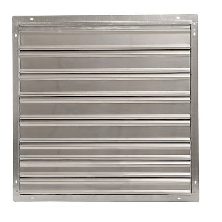 Dayton 30 in 33"H-W 5 3/4"L Alu Wall Backdraft Damper, 30-1/2 in x 30-1 ...