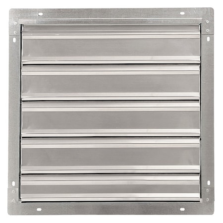 Dayton 20 in 23"H-W 5.75"L Alu Wall Backdraft Dampr, 20-1/2 in x 20-1/2 ...