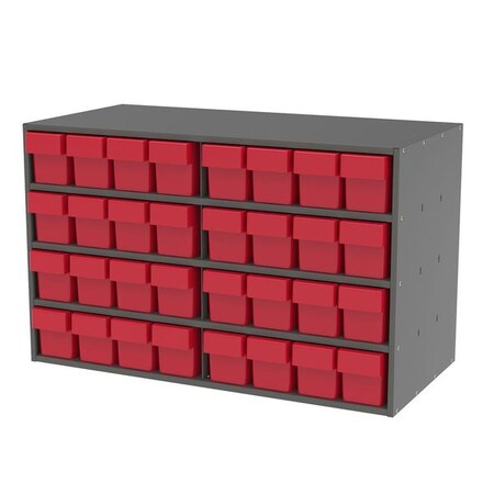 Akro-Mils Drawer Bin, Industrial Grade Polymer, Red 31148RED | Zoro