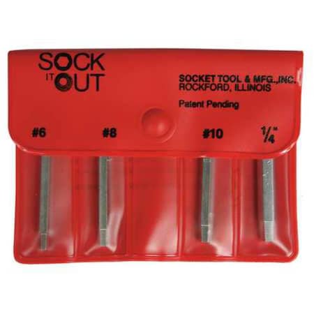 Sock It Out Screw Extractor Set, 4 Pc MIK-1 | Zoro