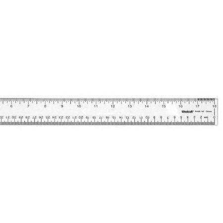 Westcott Ruler, 18 Inch, Clear Acrylic 10564 | Zoro