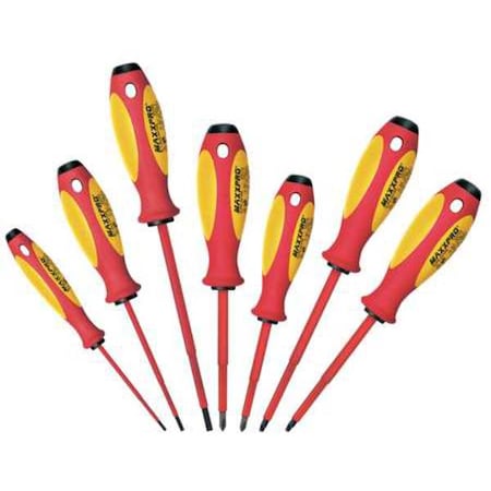 Knipex Insulated Screwdriver Set, Slotted/Phillips, Square, 7 pcs 9K 98 ...