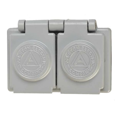 Appleton Electric 1 -Gang Horizontal Weatherproof Cover, 2-13/16" W, 4 ...
