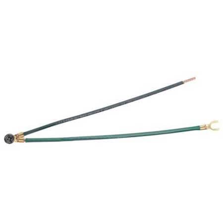 Ideal Grounding Tail, 2-Wire, PT, Fork, Green, Pk25 30-3287 | Zoro